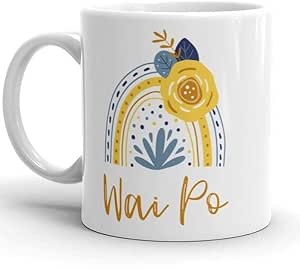 Amazon.com | Wai Po Rainbow Mug Vrb Chinese Grandma Gift Best Ever ...