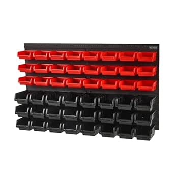 VEVOR Stacking Boxes, 48 Container Divider Shelf Organizer for Garage ...