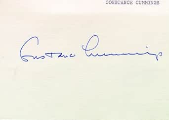 Constance Cummings - Signature at Amazon's Entertainment Collectibles Store