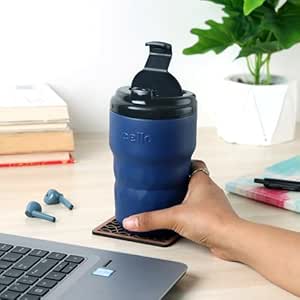 CELLO Nomad Stainless Steel Vacum Insulated Mug, 350ml, Blue | Anti ...
