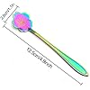 Stainless Steel Coffee Spoons Flower Teaspoons, 8 Pcs Rainbow Tableware ...