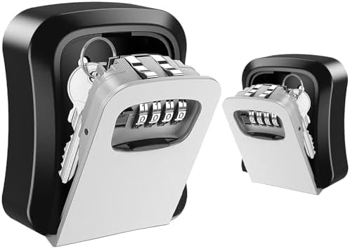Amazon.com : TTRWIN Key Lock Box, Resettable 4 Digit Combination Spare ...