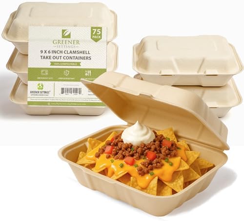 Amazon.com: To Go Food Containers 50 Pack - Kraft Microwavable Folded ...