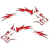 Amazon.com - Surakey Car Sticker Auto Vehicle Running Wolf Rear Wheel ...