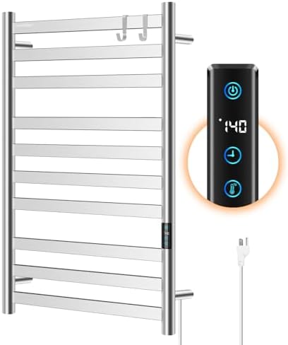 Amazon.com: Electric Towel Warmer Rack, 10-Bar Stainless Steel Heated ...