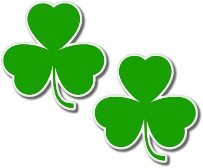 Amazon.com: Shamrocks Set of 2 Vinyl Sticker - Car Phone Helmet Bumper ...