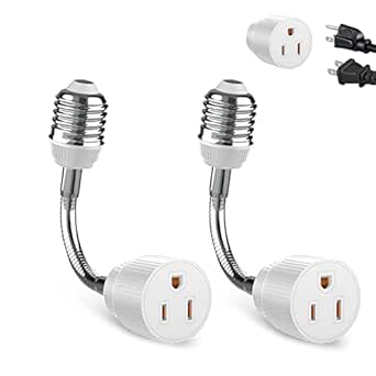E26/E27 Bulb Socket Light Bulb Outlet Extension Cord, Light Socket to ...