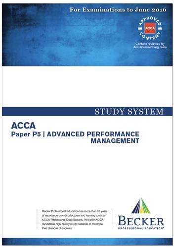 Buy ACCA - P5 Advanced Performance Management (for Exams Up to June ...