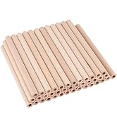 OLYCRAFT 30Pcs 351x7mm Half Round Wood Sticks 3.5mm Thick Unfinished ...