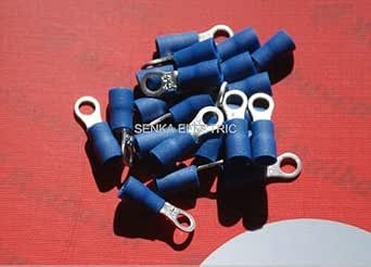 1000pcs RV2-3.5L AWG 16-14#6 to-JTK Insulated Ring Terminals Wire Cord ...