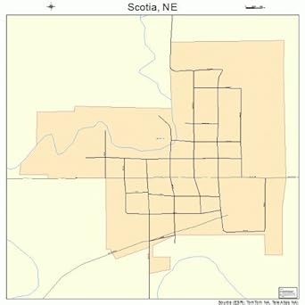 Large Street & Road Map of Scotia, Nebraska NE - Printed poster size ...