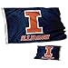 Amazon.com : Illinois Fighting Illini Blue Double Sided Flag : Sports ...