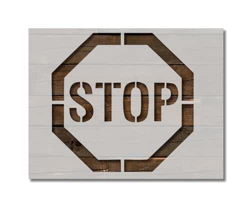 Amazon.com: Stop Sign Stencil Template Reusable for Painting on Walls ...