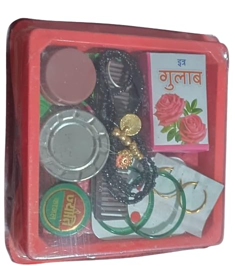 16 Shringar Kit for Poojan, Matarani Solah Shringar Set (Red) - Pack of ...