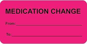 Amazon.com: 2"x1" Medication Change Labels : Industrial & Scientific