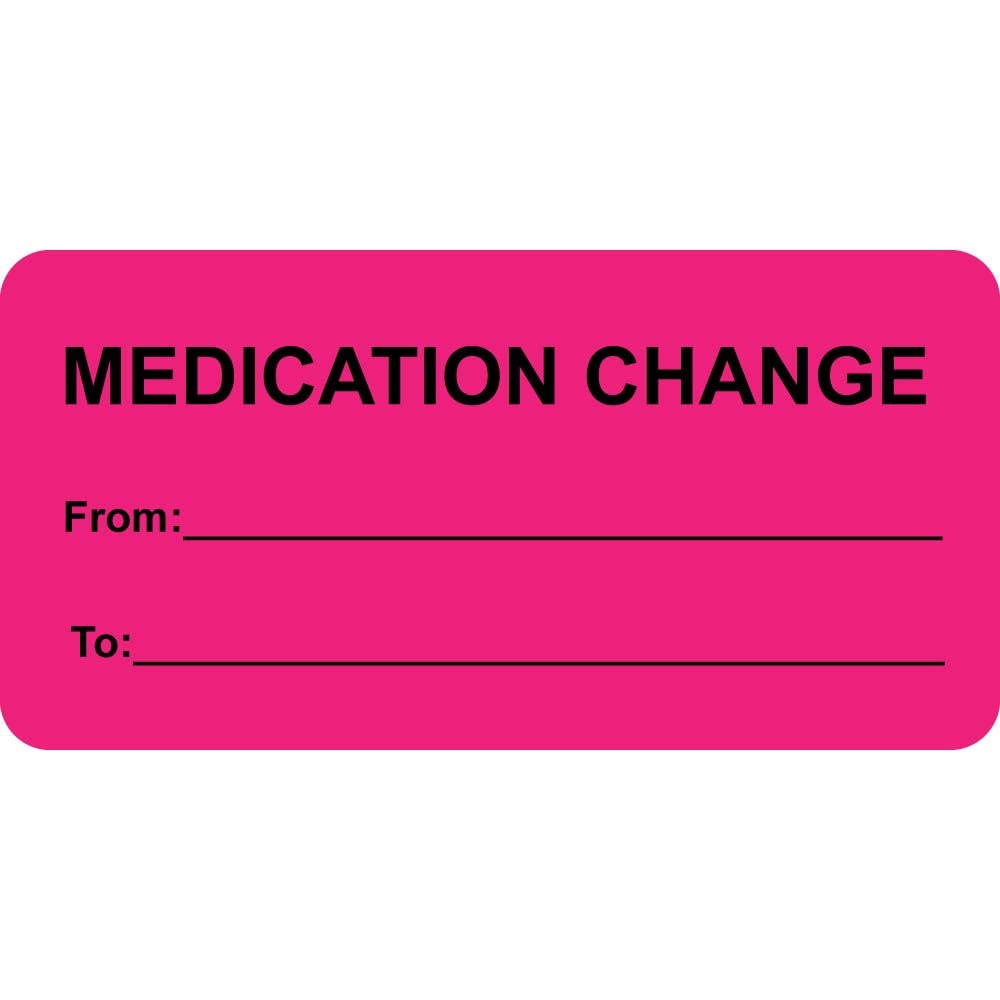 Amazon.com: 2"x1" Medication Change Labels : Industrial & Scientific