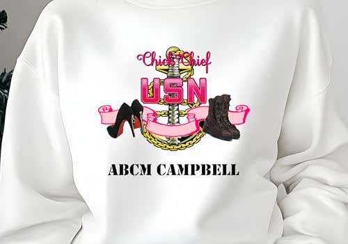 Amazon.com: Chick Chief CPO Personalized Sweatshirt, Chief Petty ...