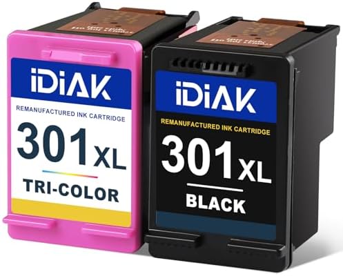 LIFOR 301 Ink Cartridges Combo Pack 301XL Ink Cartridges Black and ...