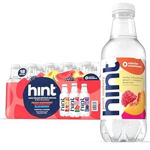 Amazon.com: Hint Flavored Bottled Water, 3-Flavor Mega Variety Pack - Purified Water Beverages ...