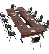 Amazon.com: HSHBDDM Folding Conference Table with Flip-Top Design, with ...