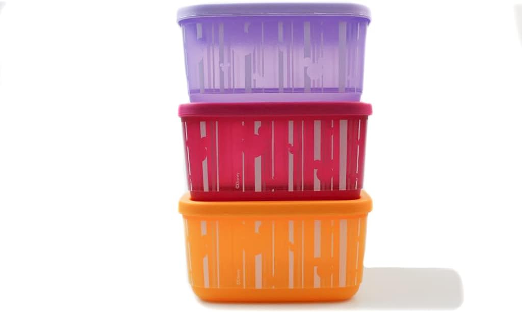 Tupperware Cubix Set Mickey Mouse 650 ml orange + lila + pink : Amazon ...