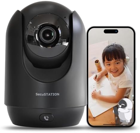 Amazon.co.jp: SecuSTATION カメまるD SC-DC53(B)黒 300万画素 国内メーカー品 お留守番の見守りにも双方向音声 Alexa対応 5GHz Wi-Fi6 ...