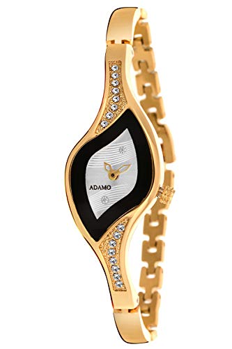 ADAMO Analog White Dial Women's Watch -9710YM01 : Amazon.in: Fashion