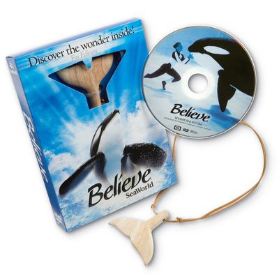 Amazon.com: SeaWorld Believe Show DVD Whale Tail Necklace Combo ...