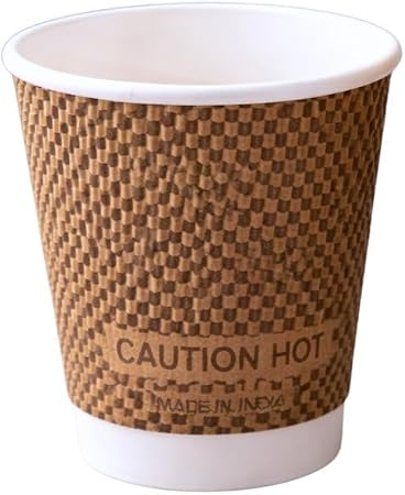 Amazon.com: Coffee Cups – Bulk Case of 900 | Brown Insulated Disposable ...