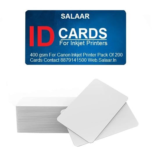 SALAAR Plain White PVC ID Cards for Canon G1000, G2000, G2010, G3000 ...