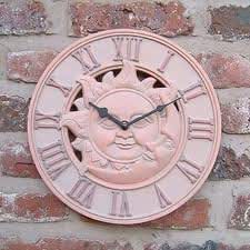 Amazon.com : Garden Terracotta Sun And Moon Clock : Patio, Lawn & Garden