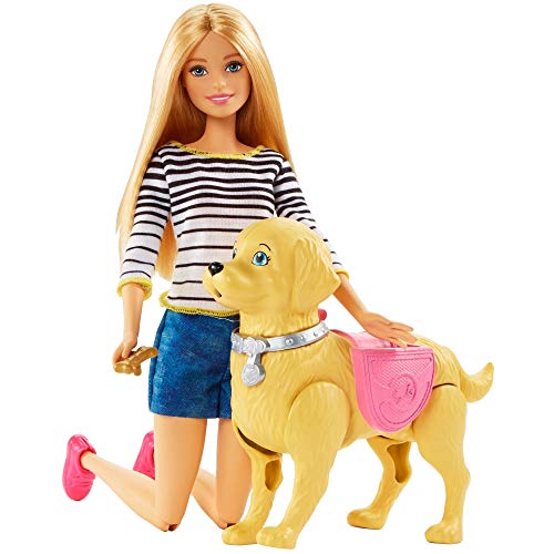 Barbie Walk and Potty Pup with Blonde Doll - Want It All