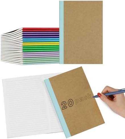 Amazon.com : MoKo 20 Pack Composition Notebook with College Ruled, A5 ...