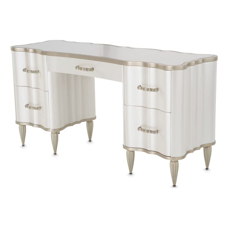Michael Amini London Place Vanity Desk - Creamy Pearl