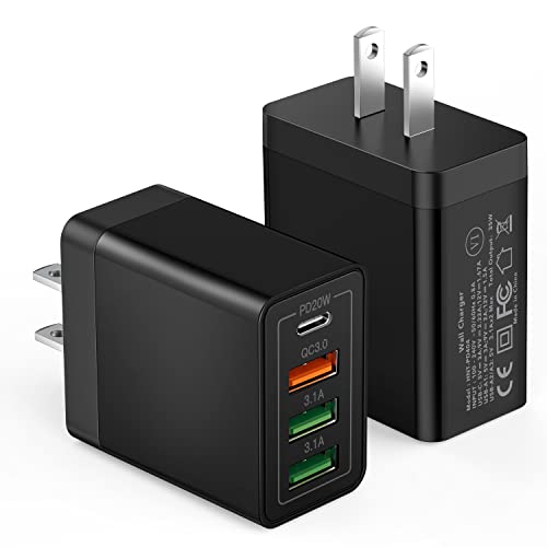 Snapklik.com : 40W/2Pack Charger Block, USB C Wall Charger, Charger ...
