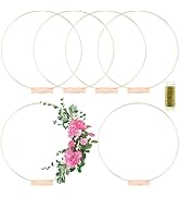 Amazon.com: 12 Pack Hexagonal Floral Hoops with Stand 12 Inch Metal ...