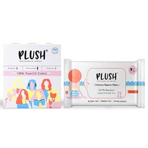 Buy Plush Period Kit for Women with 8 Light Flow Pads, 6 Heavy Flow Pads, 2 Panty Liners and 20 ...