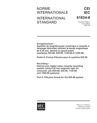 IEC 61834-8 Ed. 1.0 b:2001, Recording - Helical-scan digital video ...