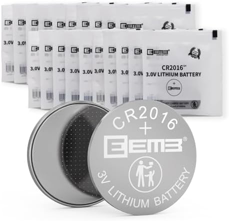 EEMB 20 Paquete Batería Etiqueta de Batería CR2016, Batería de Litio 3V ...