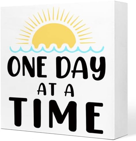 Amazon.com: Primitives by Kathy One Day At A Time Block Sign : Home ...