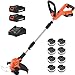 Amazon.com : MAXLANDER 20V 12 Inch Cordless String Trimmer Edger ...