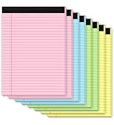 Amazon.com : Pink Legal Pads 8.5 x 11 Notebook Paper, 12 Pack Colored ...