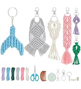 Amazon.com: INFUNLY 3 Set DIY Macrame Keychain Kits Angel Macrame ...