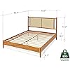 Amazon.com: Bme Oliver Headboard Queen Size Bed Frame - 15-Inch Signature Design with Rattan ...