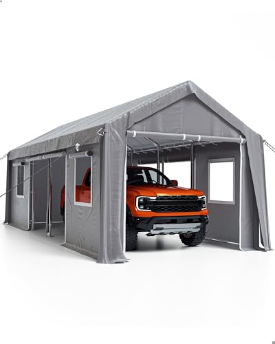 Snapklik.com : 13x25 Oversized Carport, Heavy Duty Portable Garage For ...