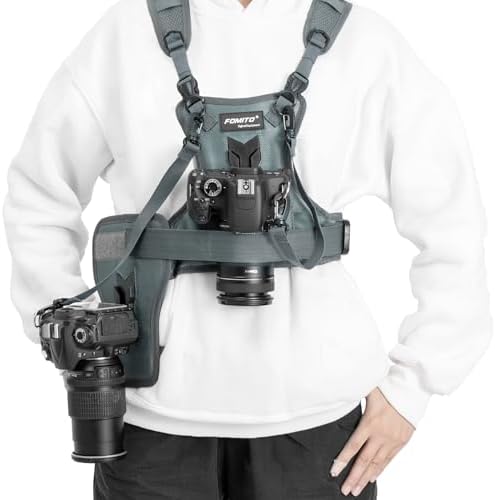Amazon.com : Fomito Dual Camera Harness, Multi Carrying Radio Chest ...
