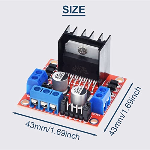 Snapklik.com : DAOKAI 2 Pcs L298N Motor Drive Controller Board DC Dual ...