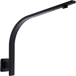 12.4 inch(315MM) Shower Arm with Flange, Square Gooseneck Showe Head ...