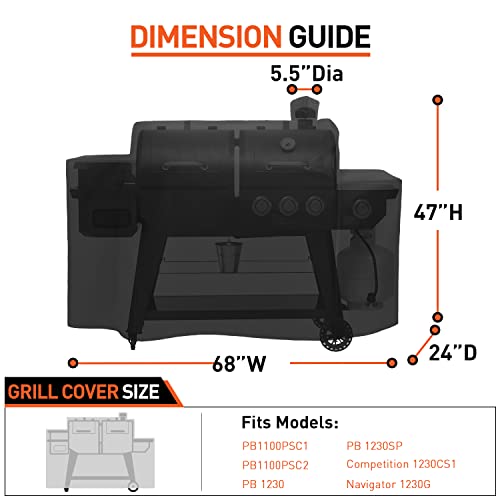 Arcedo Grill Cover for Pit Boss 1100 Pro Series Pellet Gas Combo Grill ...