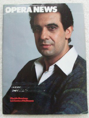 Opera News Magazine. March 27, 1982. Single Issue Magazine. Volume 46 ...